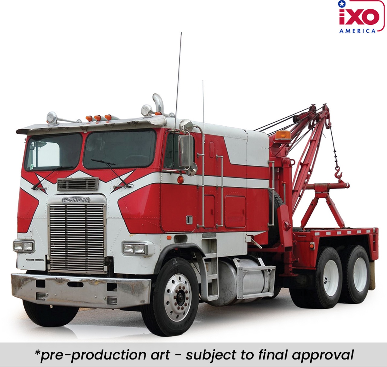 1987 Freightliner FLA Tow Truck Red & White in 1:43 scale by IXO