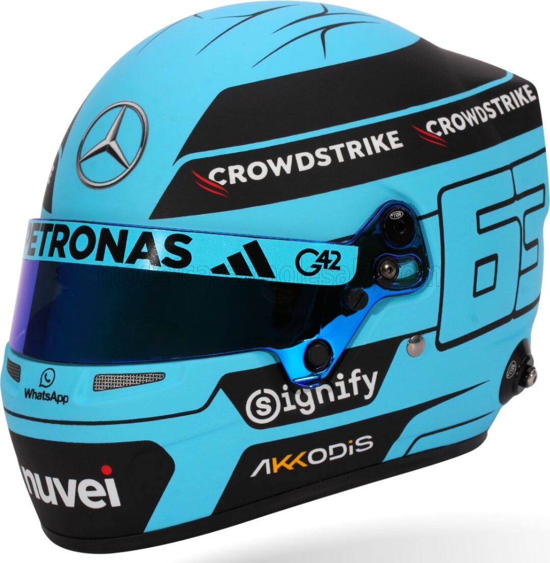 George Russel 2025 Season #63 Helmet F1 in 1/2 scale by Bell