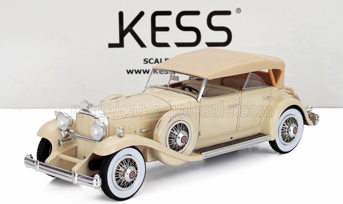 1932 Packard 904 Custom Dietrich Dual Cowl Sport Pheaton Closed top 2 Tone Beige in 1:43 scale ...
