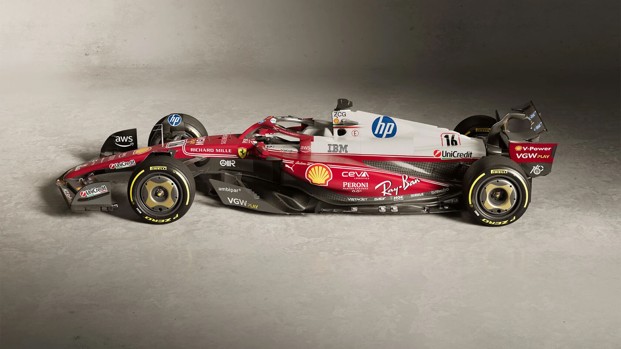 2025 Ferrari at Monza Charles Leclerc for 50 years Niki Lauda Livery in 1:18 scale by BBR
