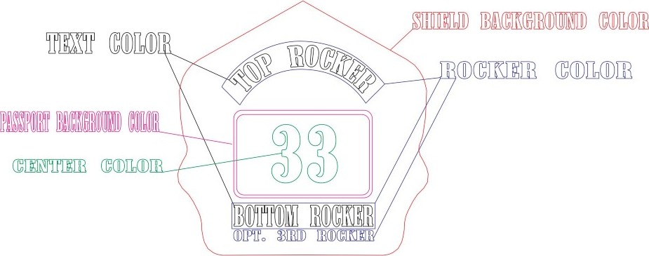 Custom Firefighter Passport Leather Fire Helmet Shield Front by Fully ...