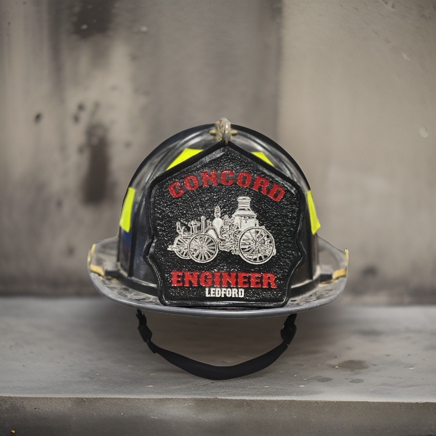 Custom Logo Firefighter Leather Fire Helmet Shield Front by Fully ...