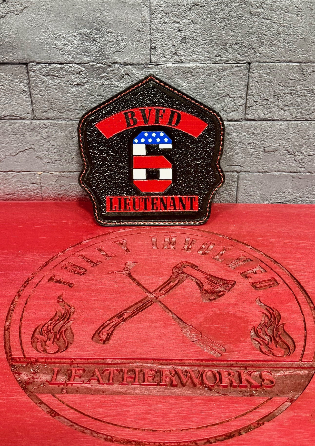 American Flag Custom Firefighter Custom Leather Fire Helmet Shield ...