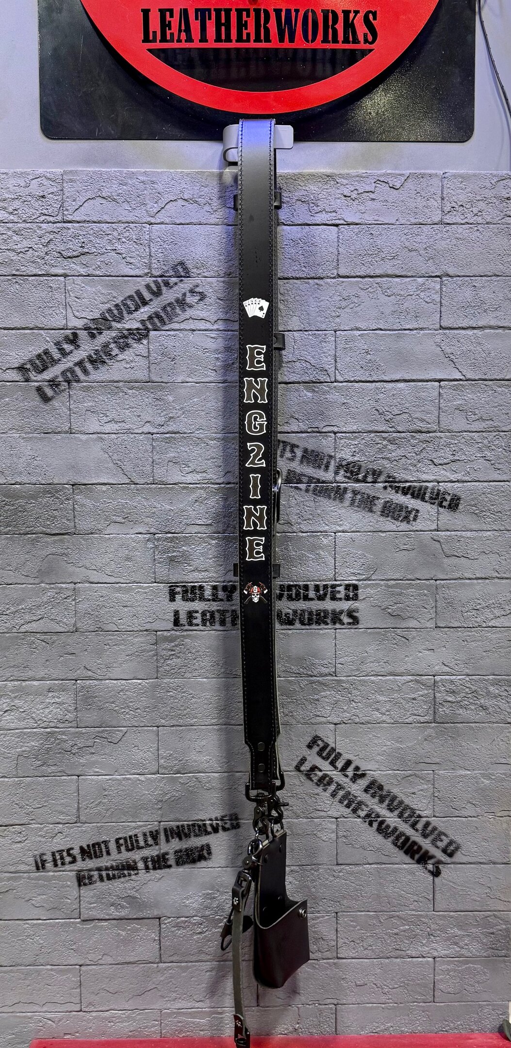 Black Flashover Graphix Custom Leather Radio Strap by Fully Involved ...