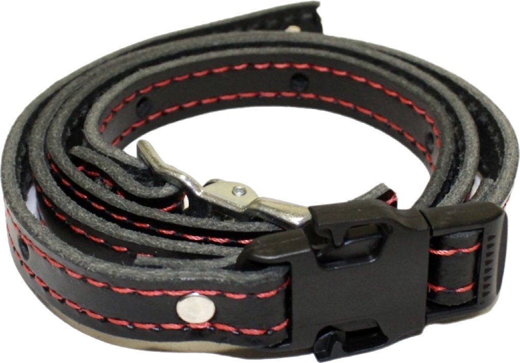 Stitched Leather Fire Helmet Chin Strap by Fully Involved Leatherworks