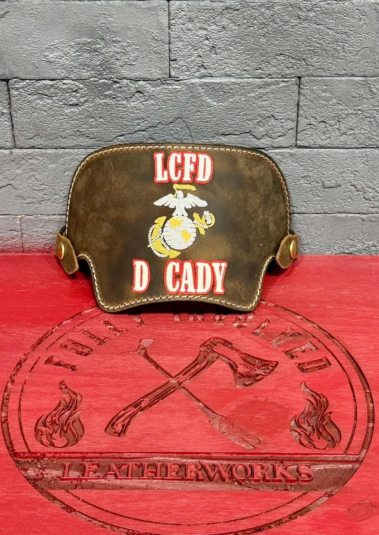 Custom SCBA Scott Mask Shield by Fully Involved Leatherworks