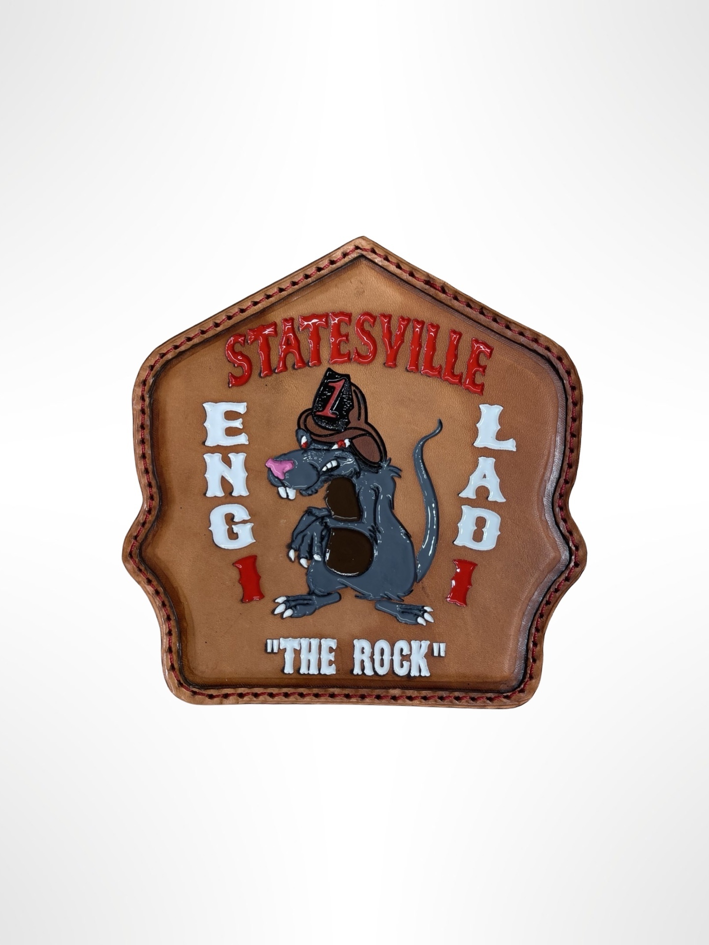 Custom Logo Firefighter Leather Fire Helmet Shield Front by Fully ...