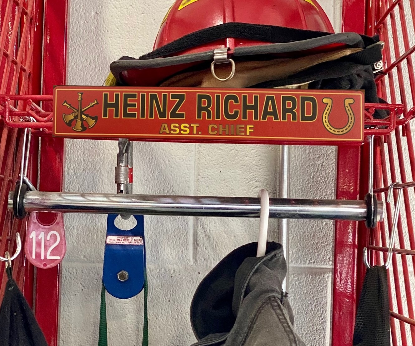 Red Flashover Graphics Custom Leather Locker Tag by Fully Involved ...