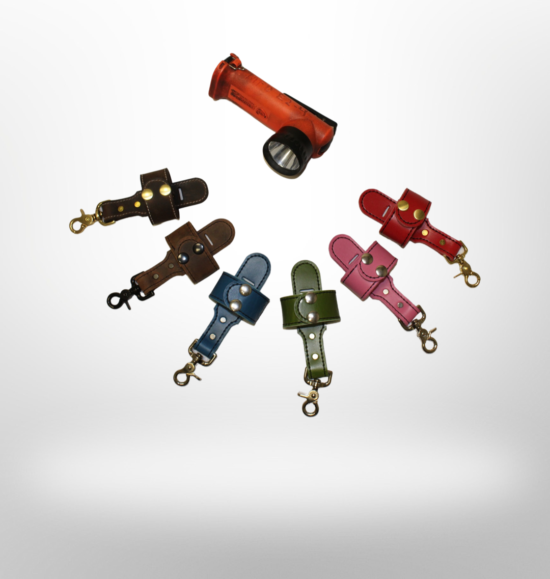 Leather Firefighter 90 Degree Flashlight Strap by Fully Involved ...