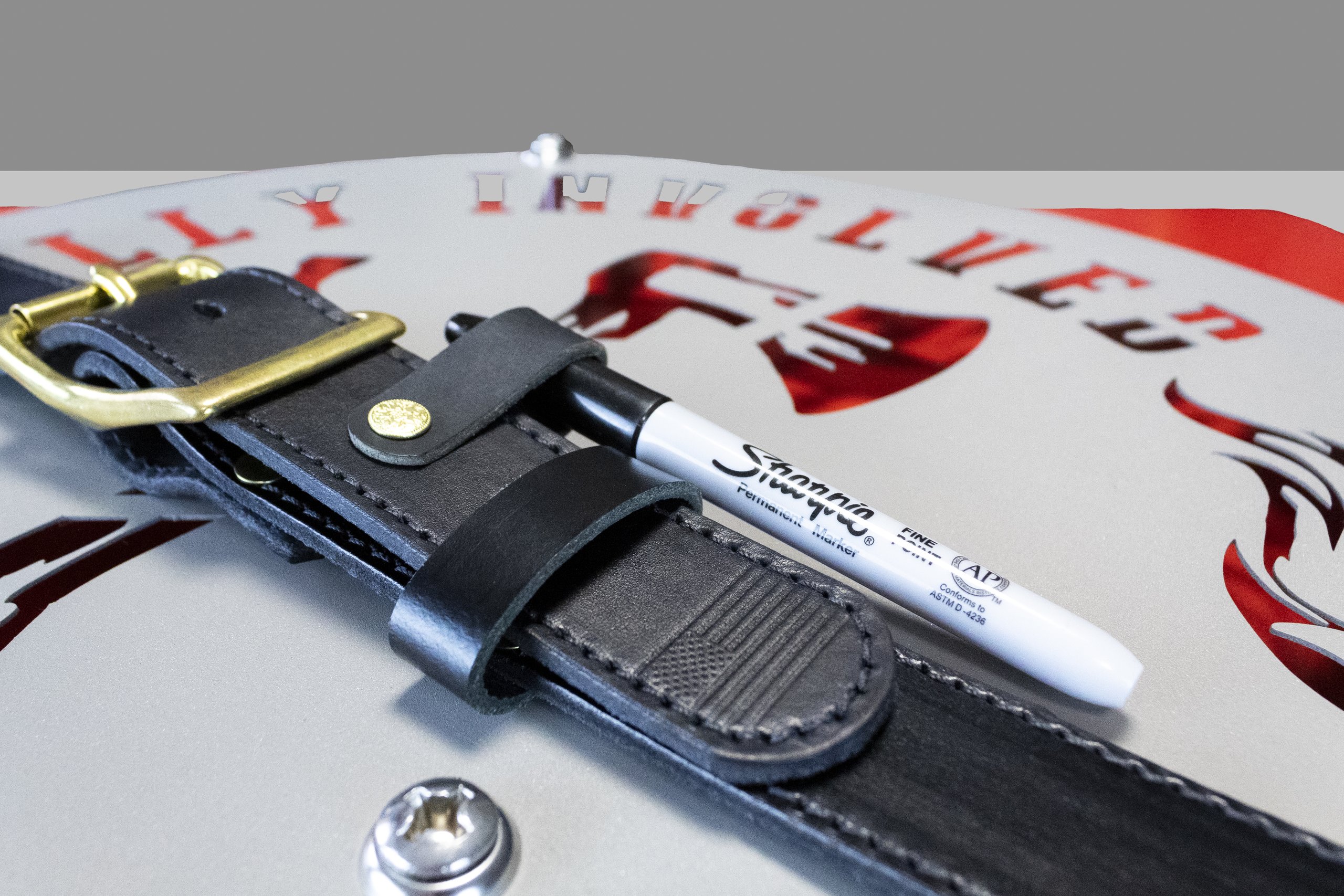 Radio Strap Pen Holder by Fully Involved Leatherworks