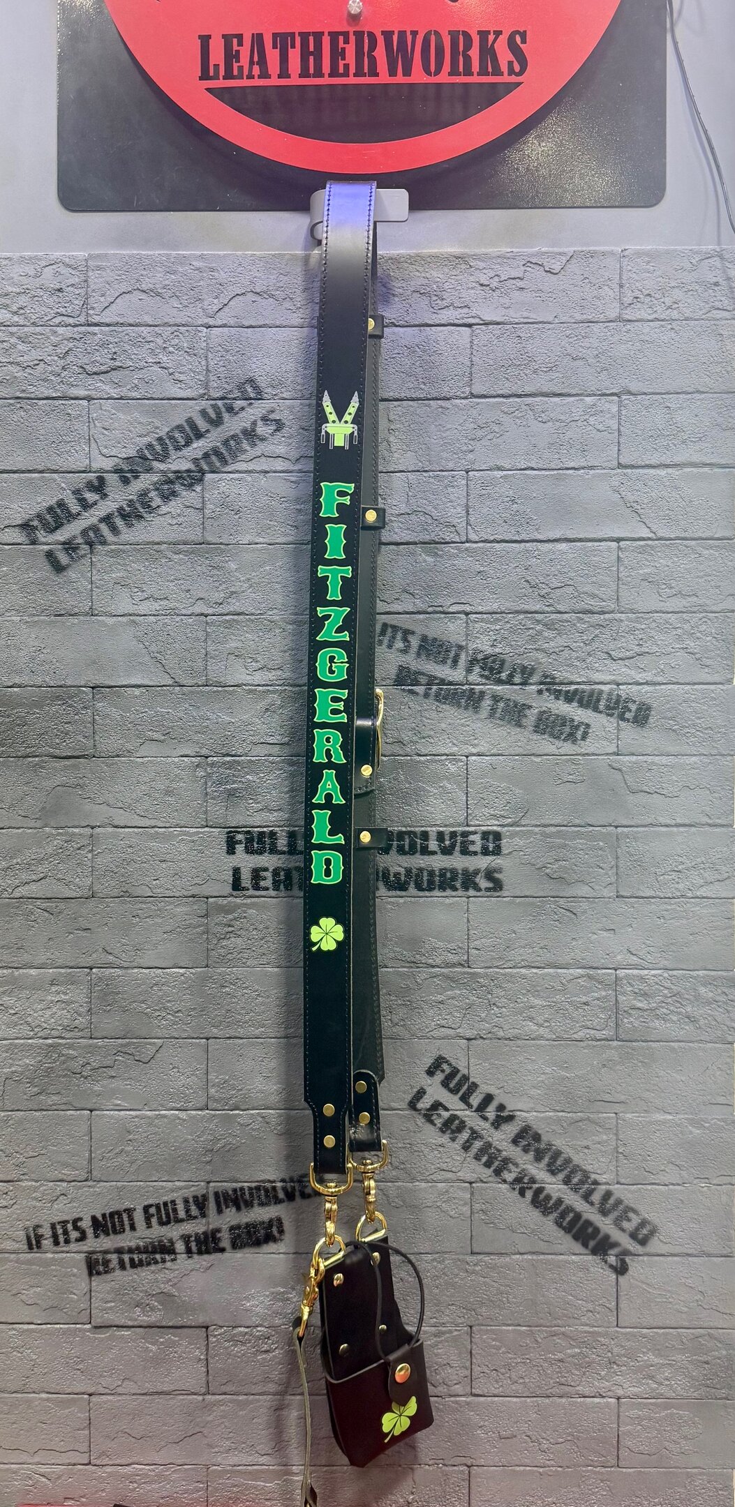 Black Flashover Graphix Custom Leather Radio Strap by Fully Involved ...