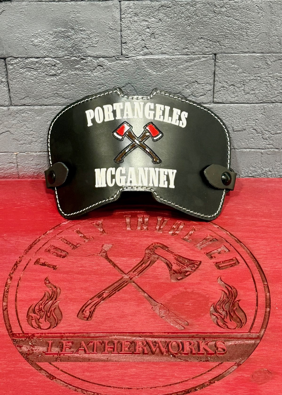 Custom SCBA Scott Mask Shield by Fully Involved Leatherworks