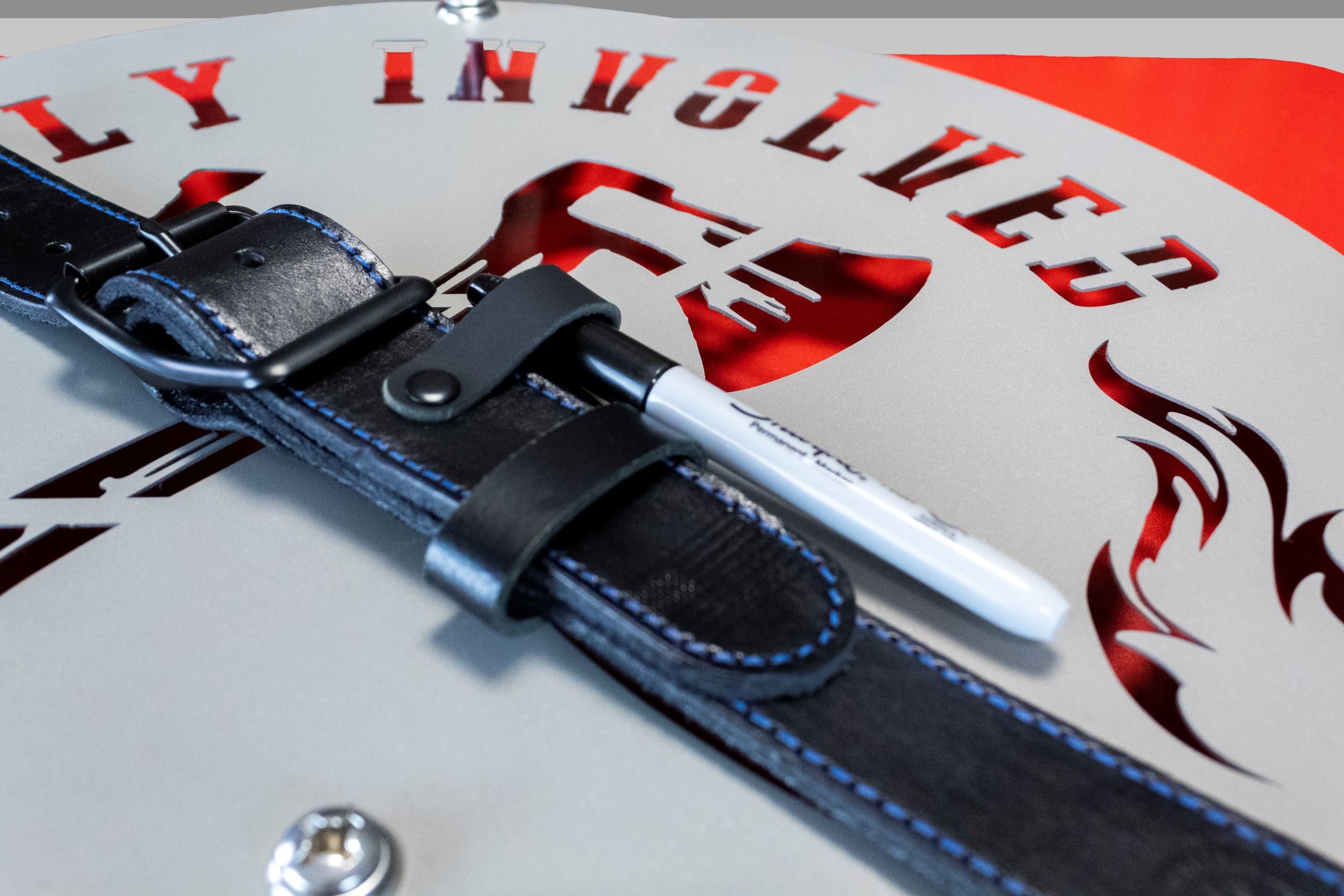 Radio Strap Pen Holder by Fully Involved Leatherworks