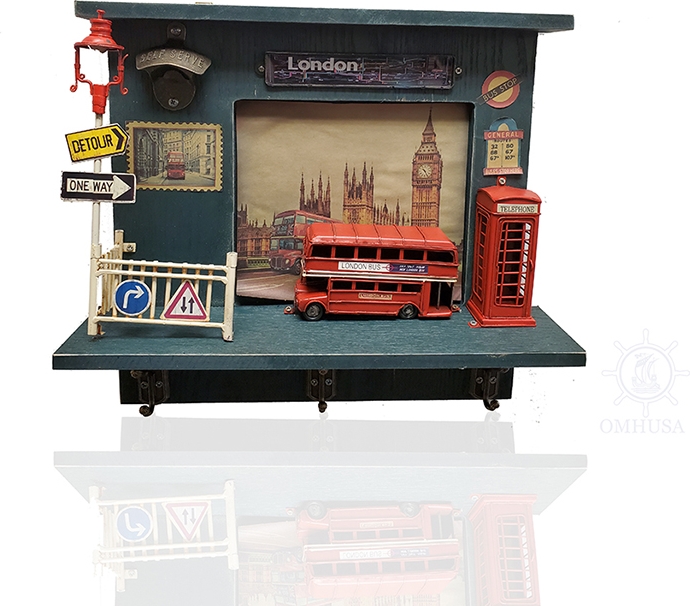 Vintage Double Decker London Bus Shadow Box by Old Modern Handicrafts ...