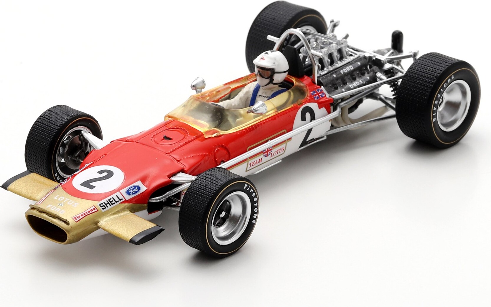 Lotus 49B No.2 4th Monaco GP 1969 Richard Attwood in 1:43 scale by Spark