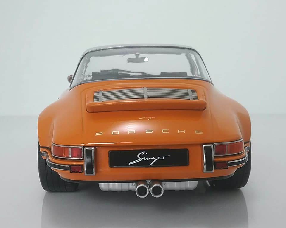 PORSCHE 911 SINGER TARGA orange in 1:18 scale by KK Diecast by KK Diecast