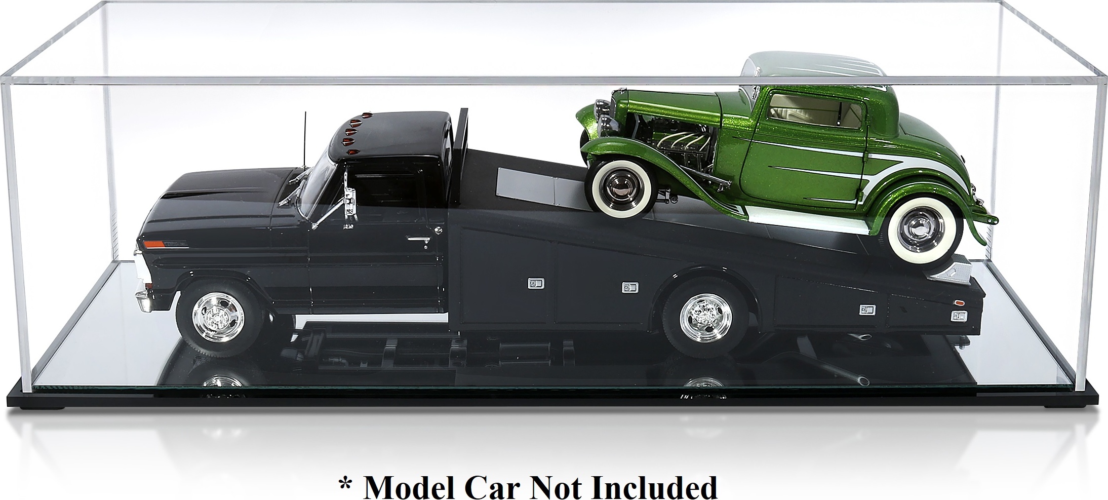 Ramp Truck Model Display Case w/ mirrored base for 1:18 scale Ramp ...