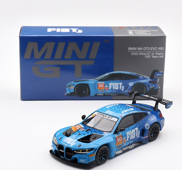 BMW M4 GT3 EVO #90 FIST Team AAI 2025 China GT LHD in 1:64 scale by Mini GT