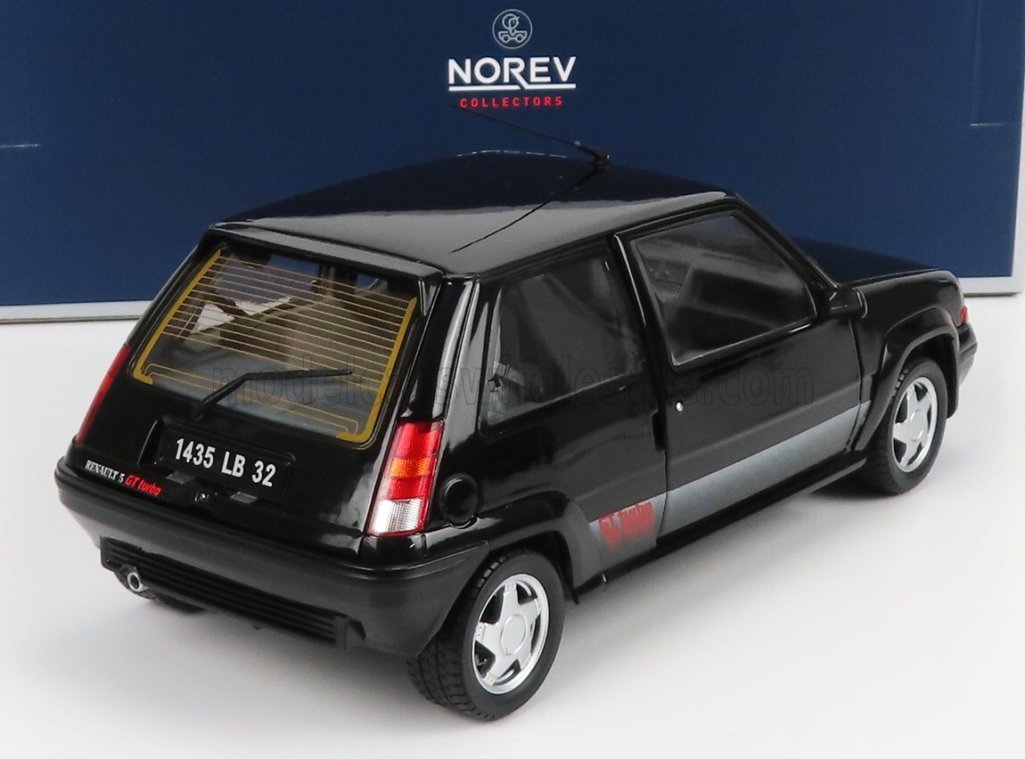 1989 Renault R5 Supercinque GT Turbo Black in 1:18 scale by Norev