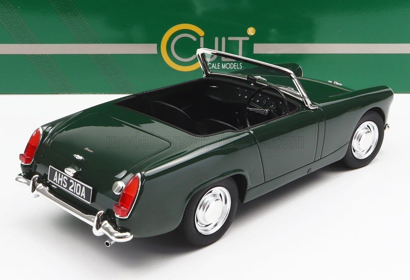 1961 Austin Healey Sprite Spider Open Green in 1:18 scale by Cult Models