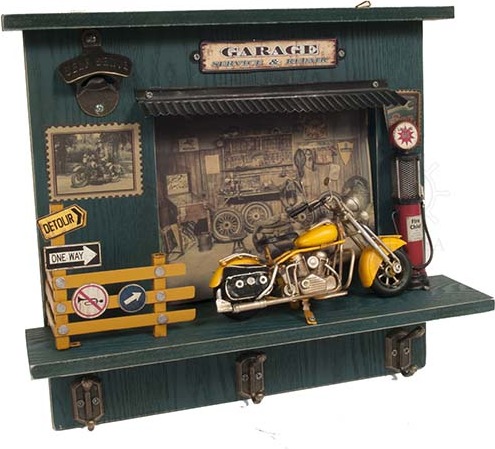Vintage Harley Motorcycle Shadow Box on Wood Frame by Old Modern ...