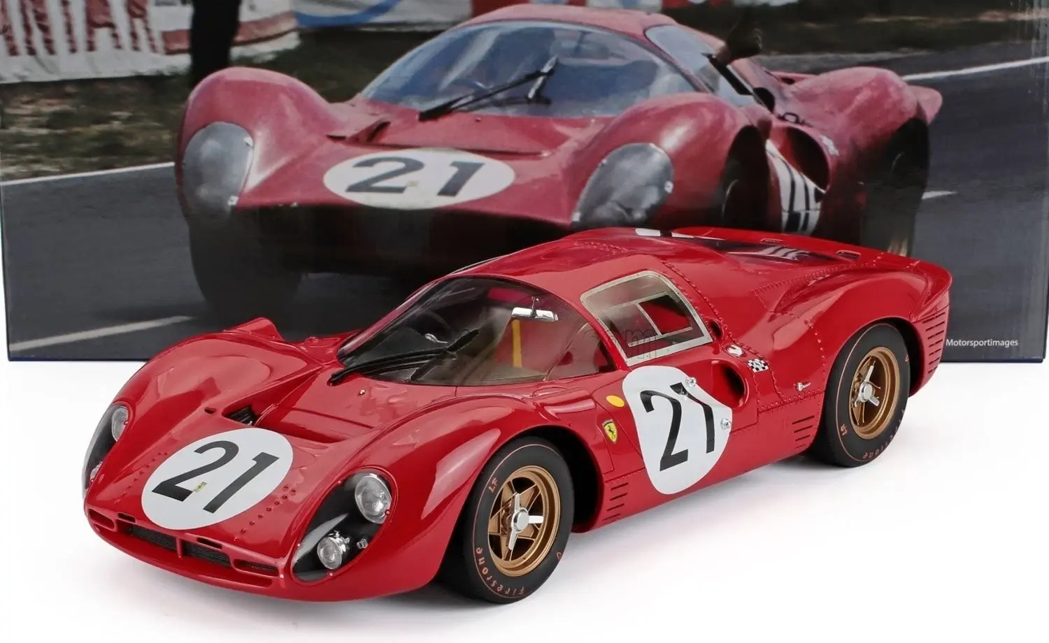 Ferrari 330 P4 Berlinetta 4.0L V12 #21 2nd 1967 24 Le Mans in 1:12 ...