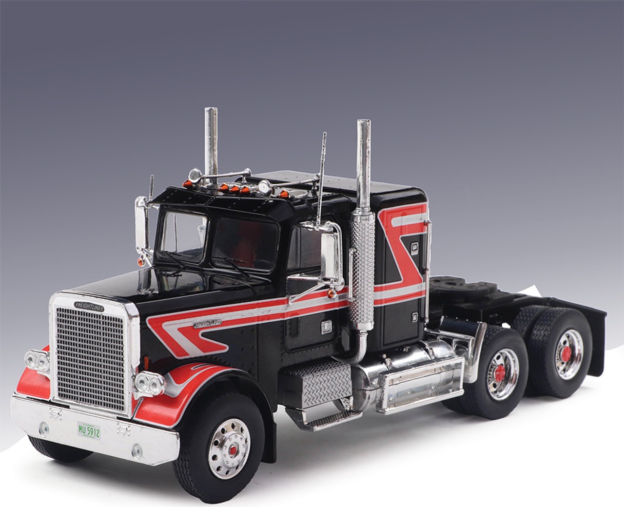 1977 Freightliner FLC120 64T Yellow w/Sleeper Black in 1:43 scale by IXO