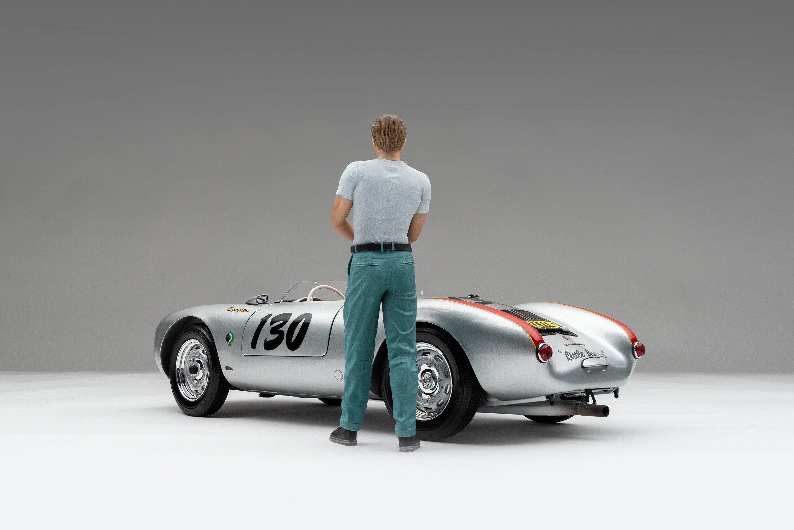 Porsche 550RS Spyder Little Bastard w/ James Dean Figure in 1:8 scale ...