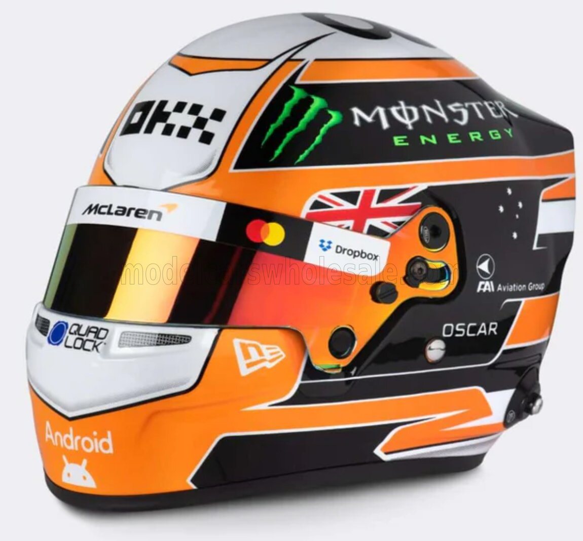 Oscar Piastri 2025 Monaco GP #81 F1 Helmet in 1/2 scale by Bell