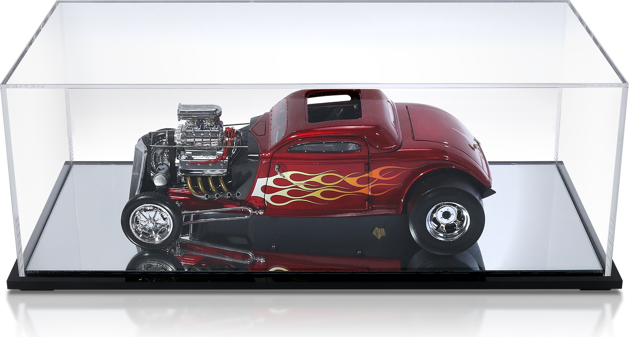 Acrylic Display Case w/mirrored base for 1:18 scale models by LAC Displays