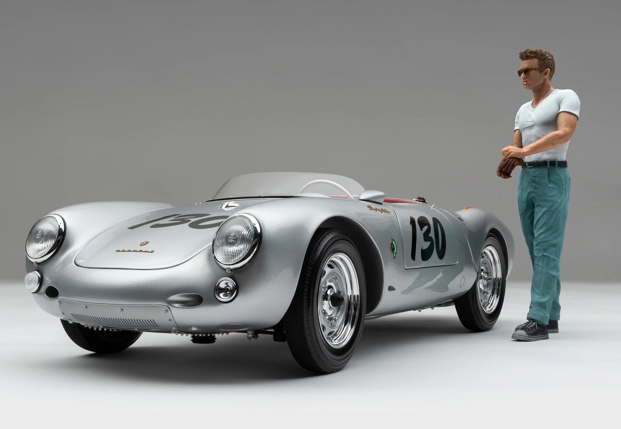 Porsche 550RS Spyder Little Bastard w/ James Dean Figure in 1:8 scale ...
