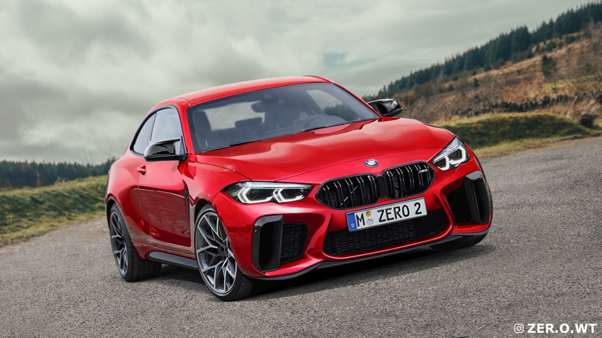 2022 BMW M2 Red Metallic in 1:18 scale by Minichamps