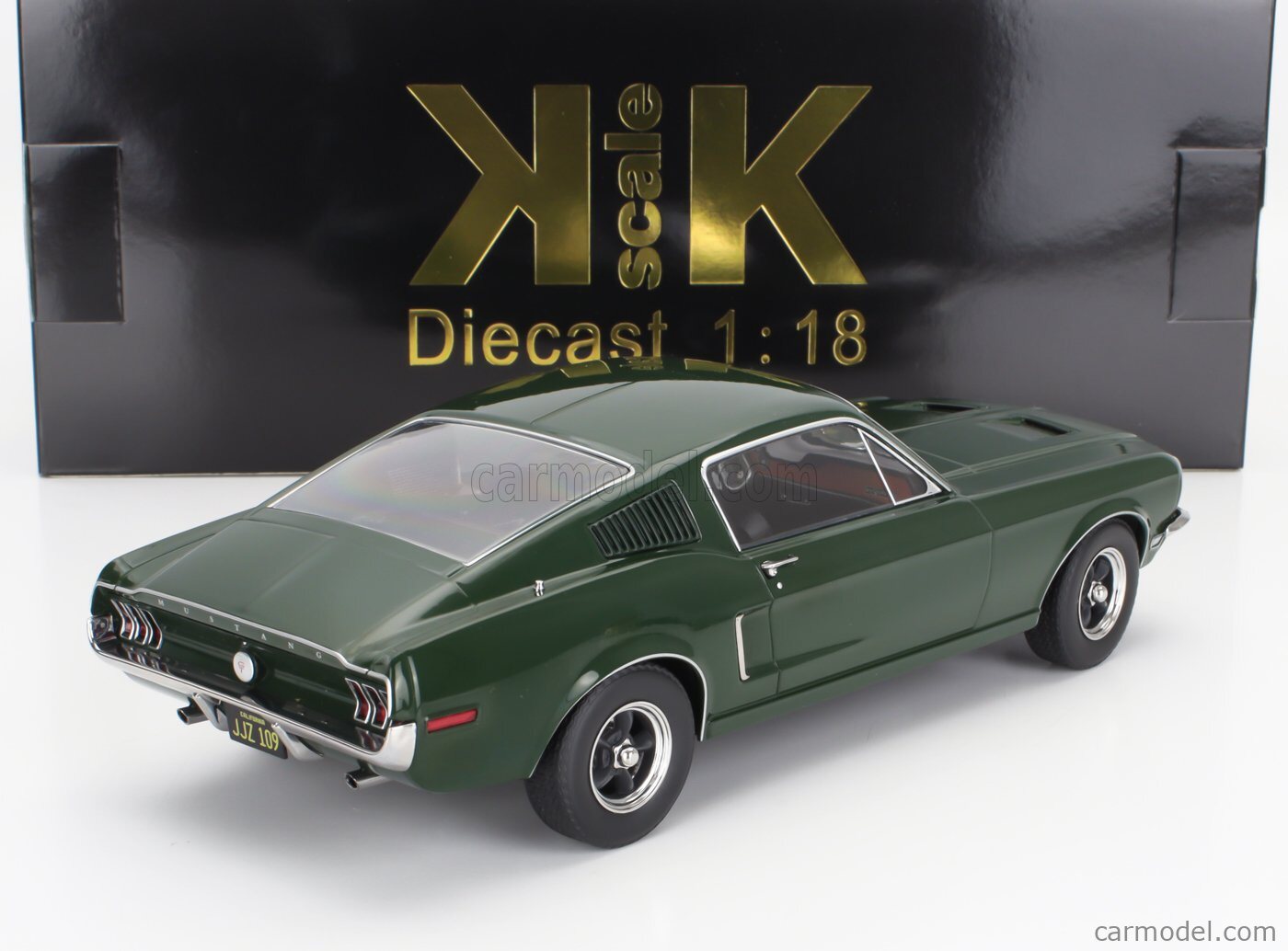 1968 Ford Mustang GT Fastback Coupe Steve McQueen Bullitt Green in 1:18 ...