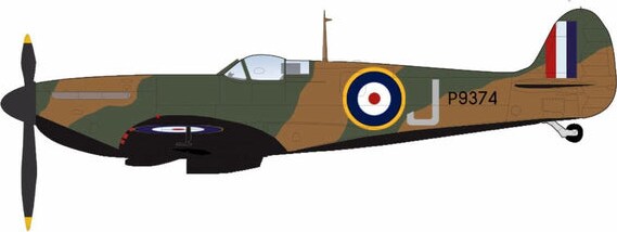 Spitfire MK.1a "Dunkirk" J/P9374 RAF in 1:48 scale by Hobby Master