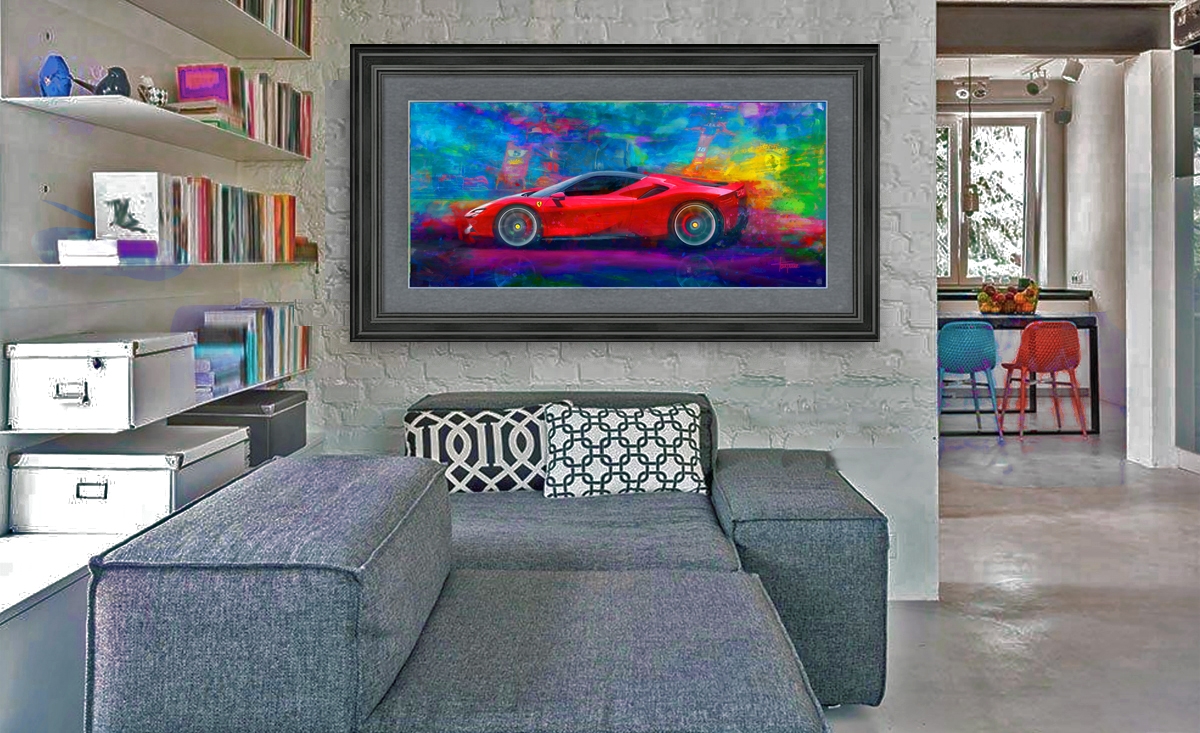 "HIGH VOLTAGE" Limited Edition/Hand Signed Ferrari Abstract Art Print ...