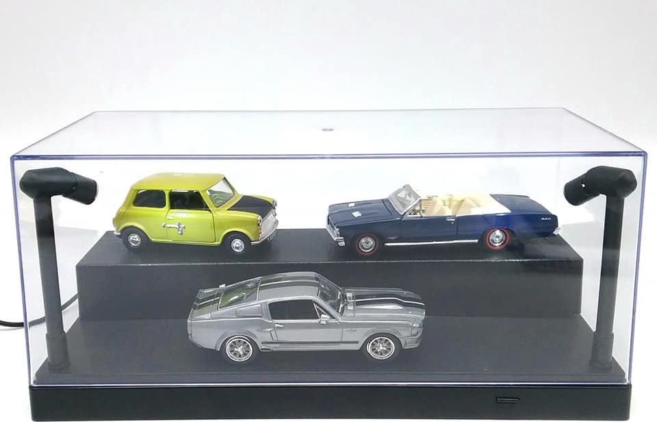 LED Lighted Acrylic 1:43 and 1:24 Scale Model Display Case with ...