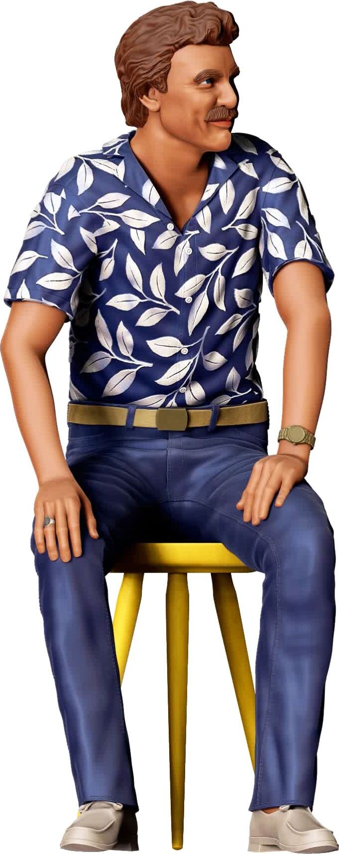 Figurine Thomas Magnum from Magnum PI in 1:18 scale by Alexandra & Gabriel