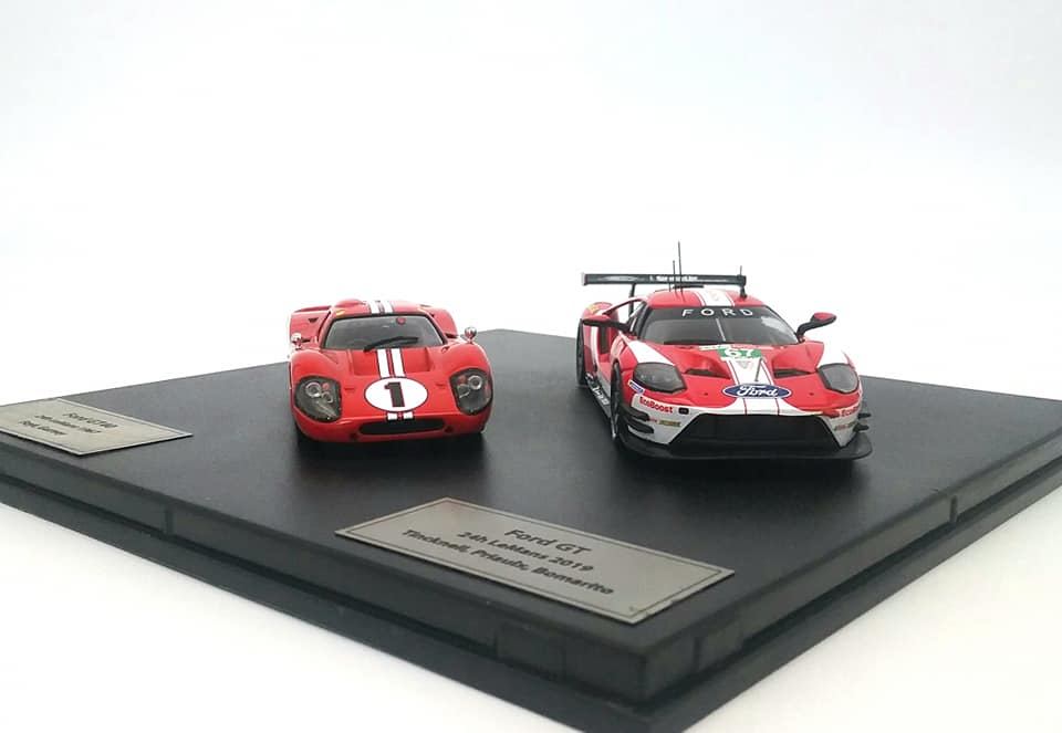 LE MANS 1967 AND 2019 FORD 2-CAR SET GT40 MKIV in 1:43 scale by IXO