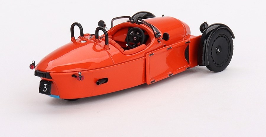 Morgan Super 3 Coral Orange in 1:43 scale by True Scale Miniatures
