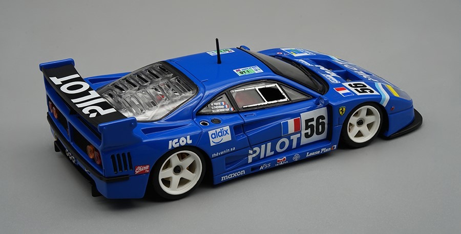Ferrari F40 LM 1996 24H LM #56 Pilot Pen Racing in 1:43 scale by Tecnomodel