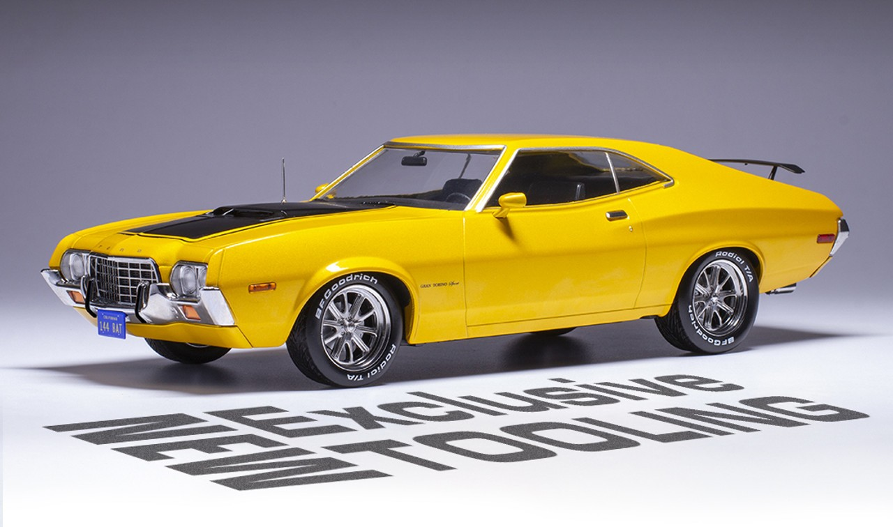 1972 Ford Gran Torino Sport Custom Orange Metallic in 1:18 scale by IXO