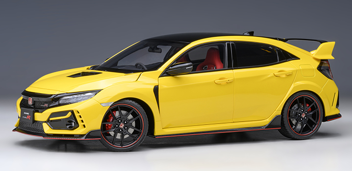 Honda Civic Type R (FK8) Sunlight Yellow in 1:18 scale by AUTOart