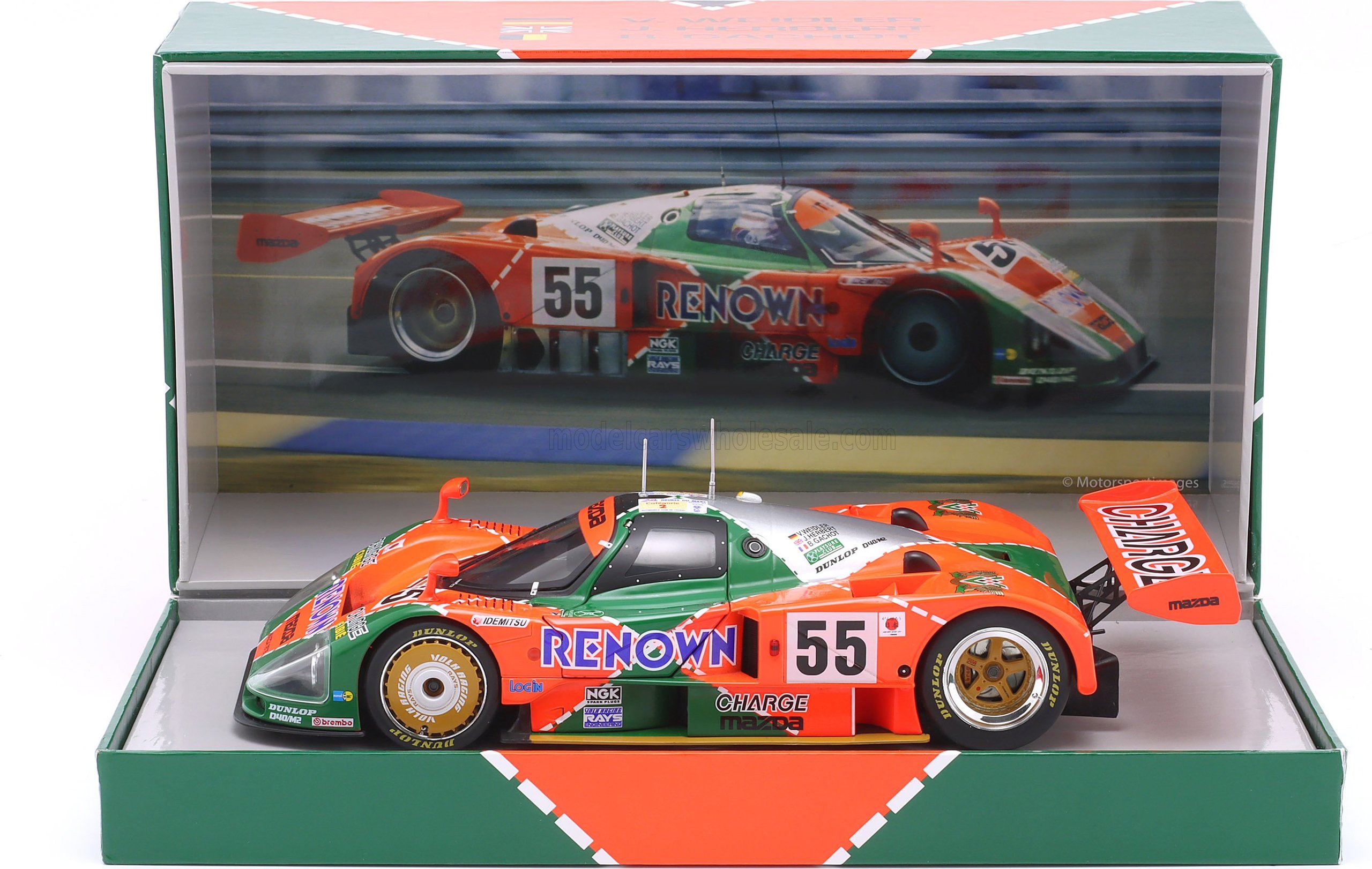 Mazda 787B 2.6L #55 Winner 1991 24h Le Mans in 1:18 scale with ...