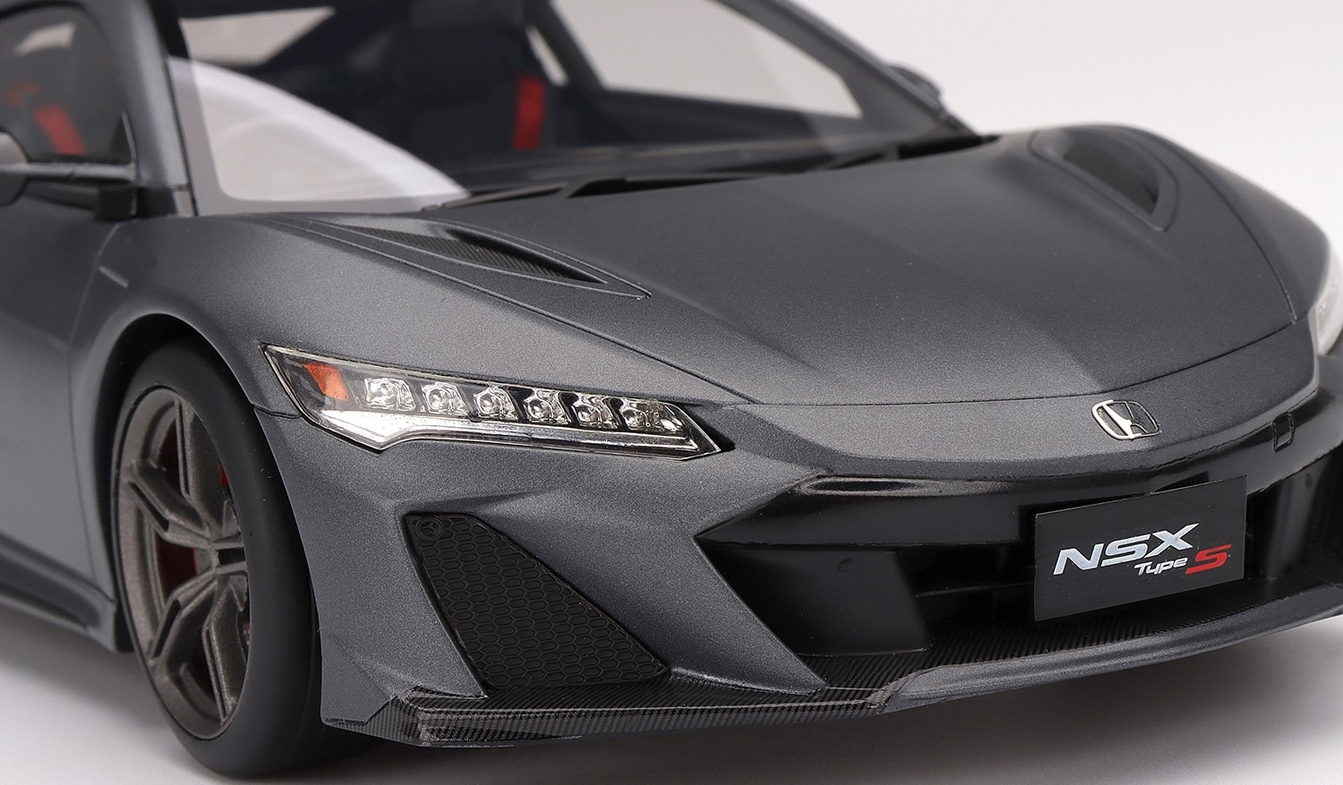 Honda NSX Type S 2022 Gotham Gray Matte in 1:18 scale RHD by Topspeed