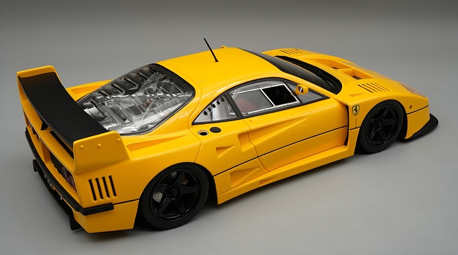 Ferrari F40 LM 1996 Press Version Modena Yellow with Black 5 Spoke Rims ...