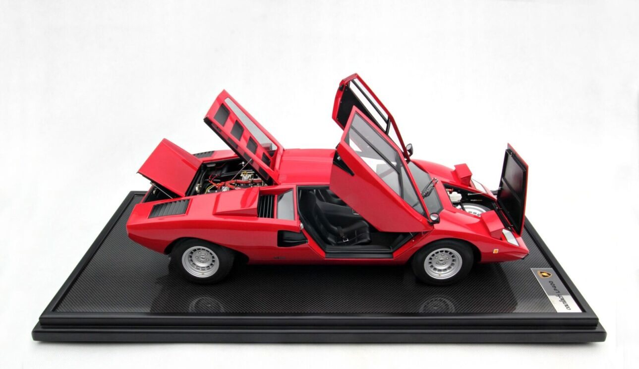 1974 Lamborghini Countach LP400 Red in 1:8 scale by Amalgam