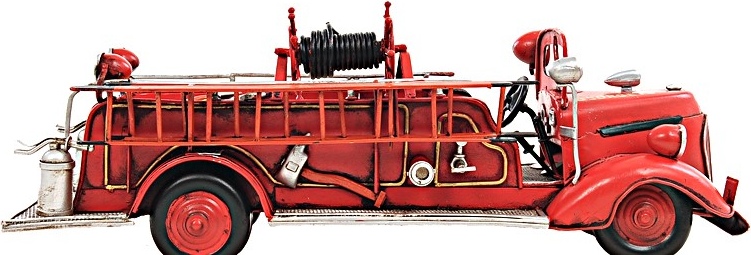 1938 Ford Red Fire Engine by Old Modern Handicrafts