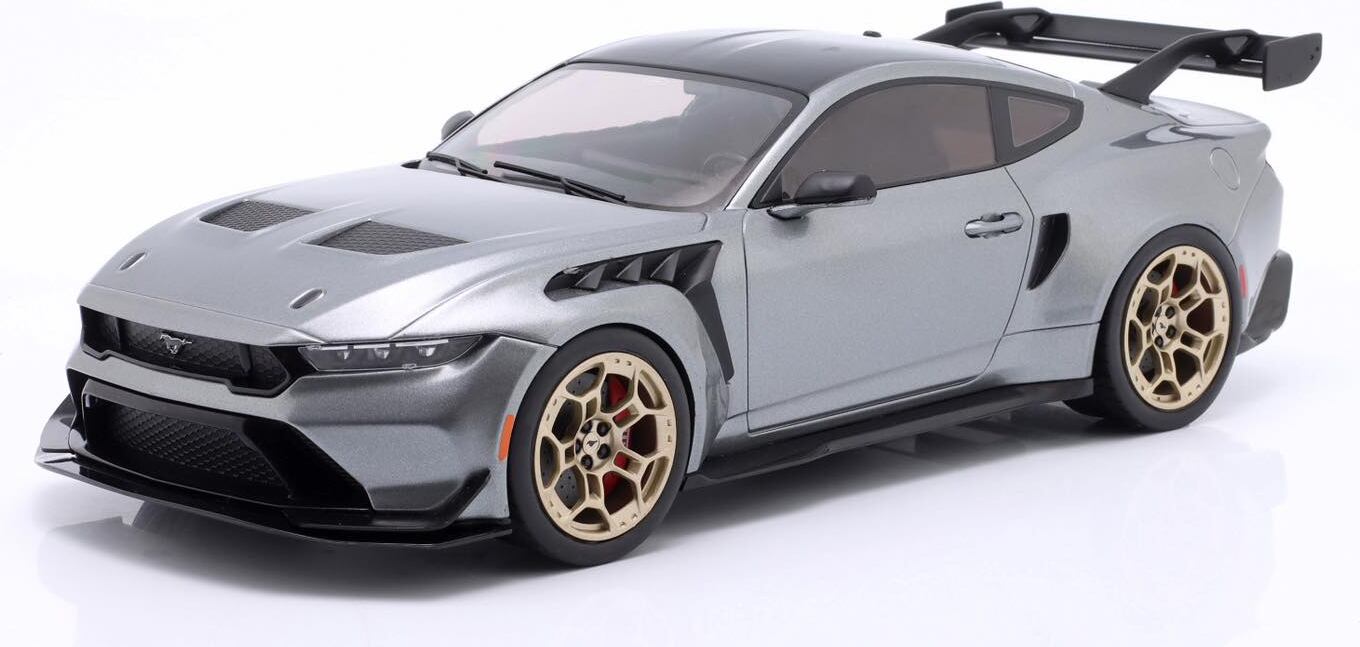 2025 Ford Mustang GTD Metallic Grey in 1:18 scale by IXO