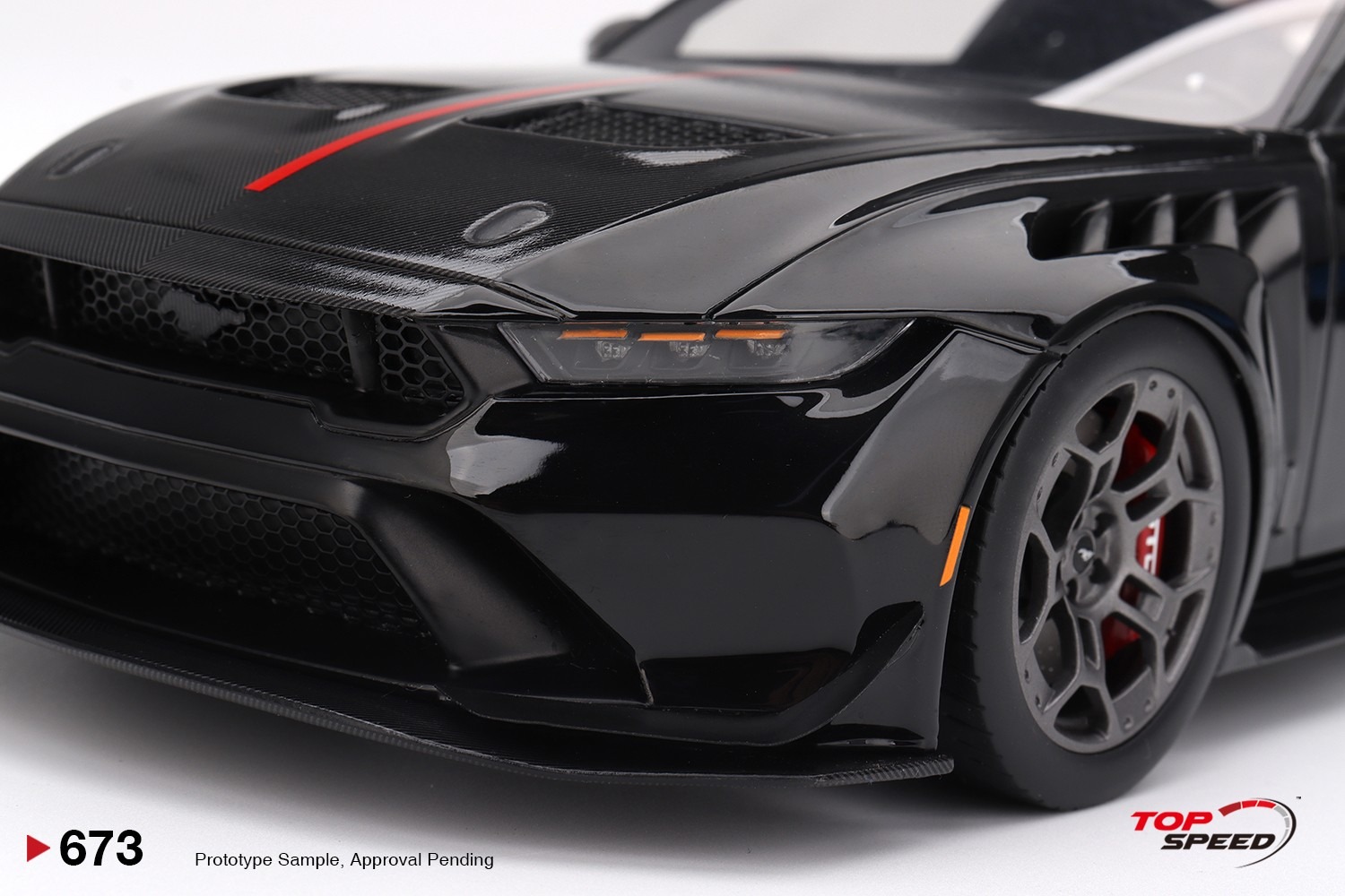 Ford Mustang GTD Shadow Black in 1:18 scale by Topspeed