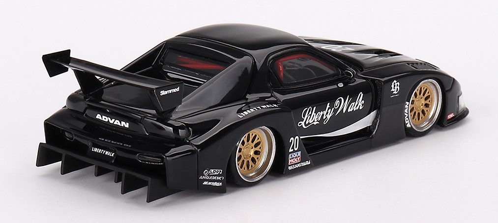 MAZDA RX-7 LB-Super Silhouette Liberty Walk Black in 1:43 scale by True ...